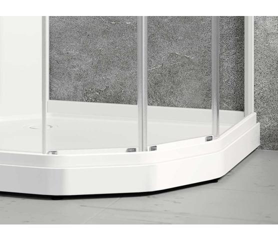 MACRO Flow Semi dusjkabinett Standard 81X81 HVIT PROFILER/ HVIT ...