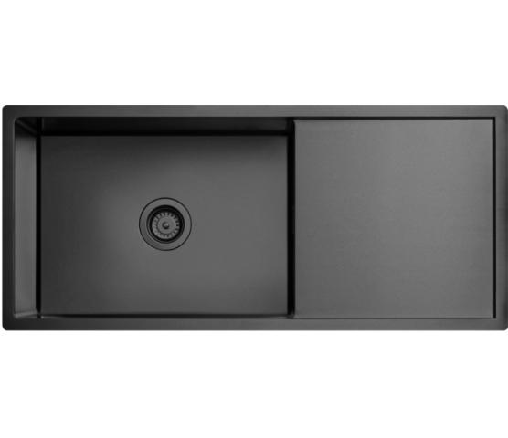 TAPWELL TA8140 KJØKKENVASK 840X400 PVD Matt sort | Teqvashop